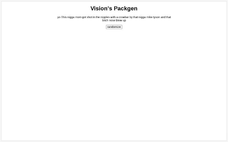 Vision's Packgen ― Perchance Generator