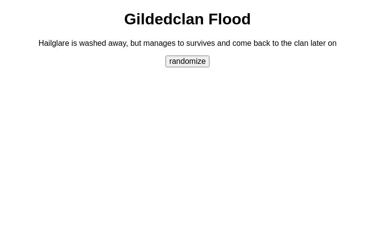 Gildedclan Flood ― Perchance Generator