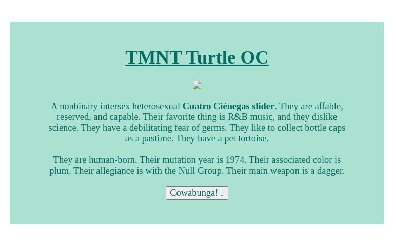 TMNT Turtle OC ― Perchance Generator