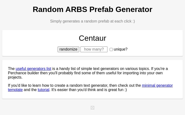 Random ARBS Prefab Generator