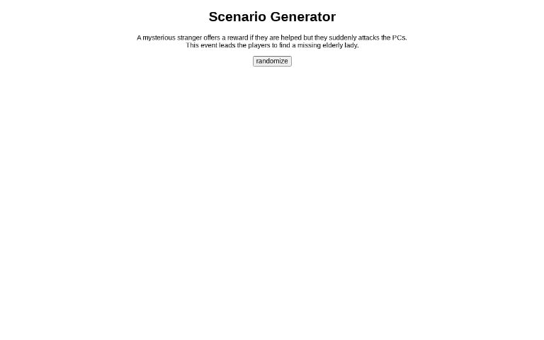 Scenario Generator