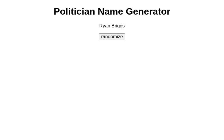 Politician Name Generator