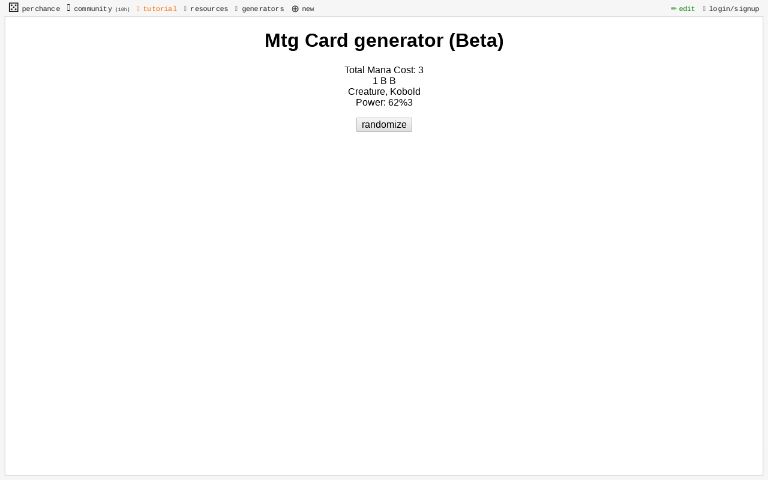 Mtg Card generator (Beta)