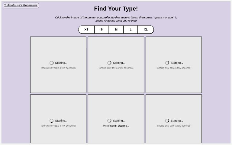 Find Your Type! ― Perchance Generator