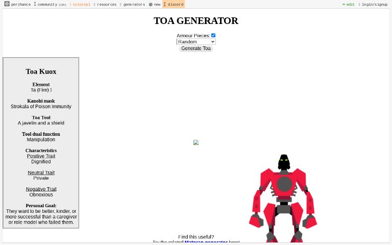 TOA GENERATOR