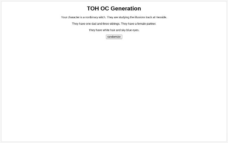 TOH OC Generation