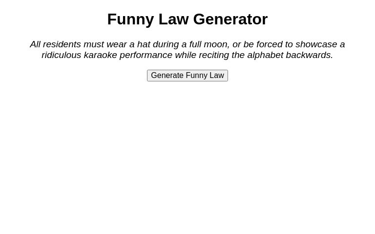Funny Law Generator
