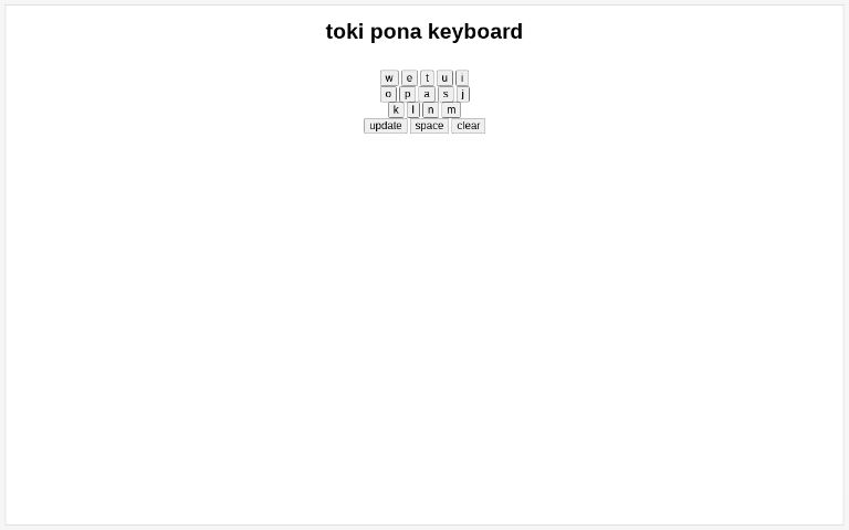toki pona keyboard ― Perchance Generator