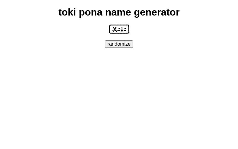 toki pona name generator