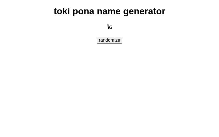 toki pona name generator