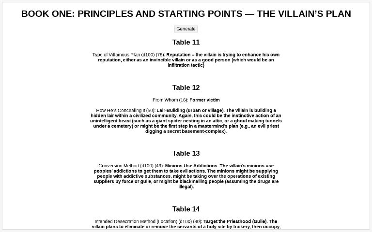 BOOK ONE: PRINCIPLES AND STARTING POINTS — THE VILLAIN’S PLAN ...