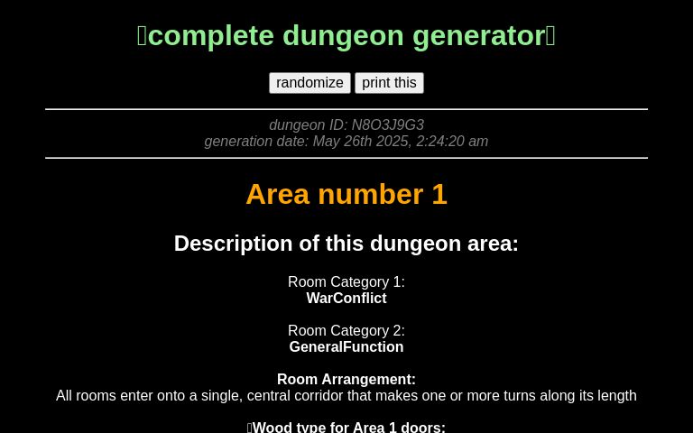 🎲complete dungeon generator🎲
