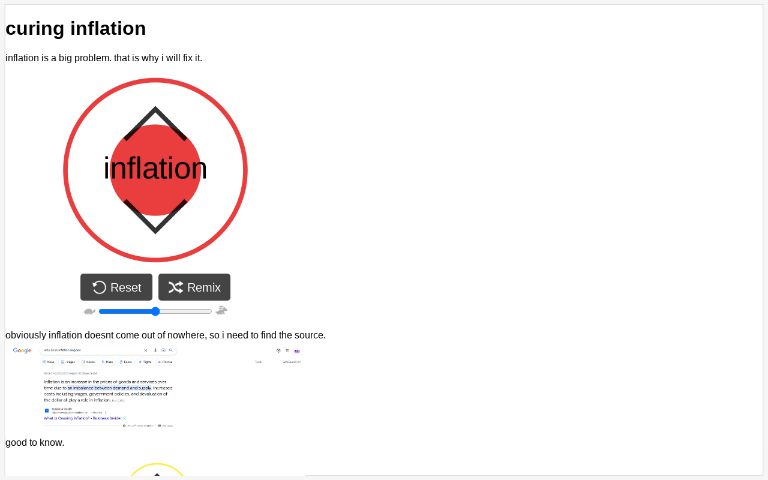 curing inflation ― Perchance Generator