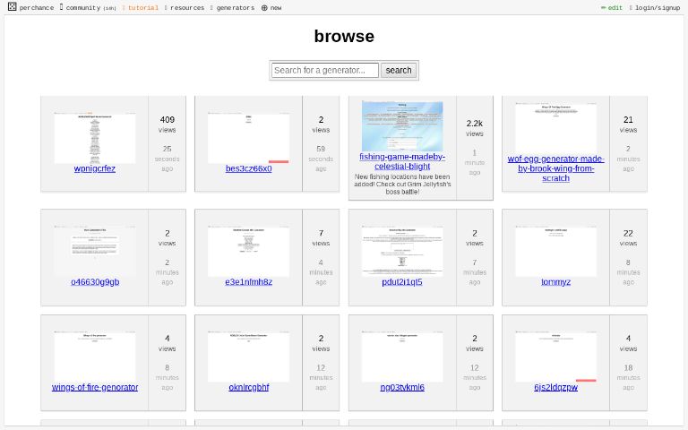 browse ― Perchance Generator