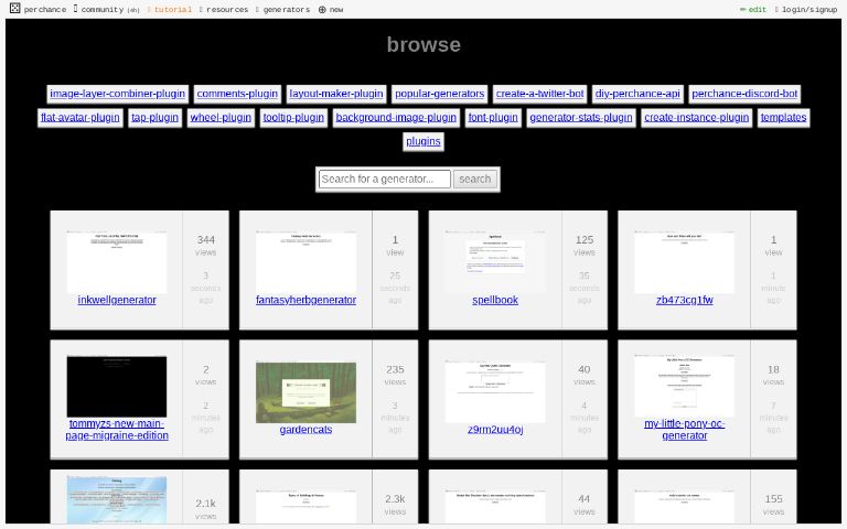 browse ― Perchance Generator