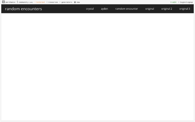 random encounters ― Perchance Generator