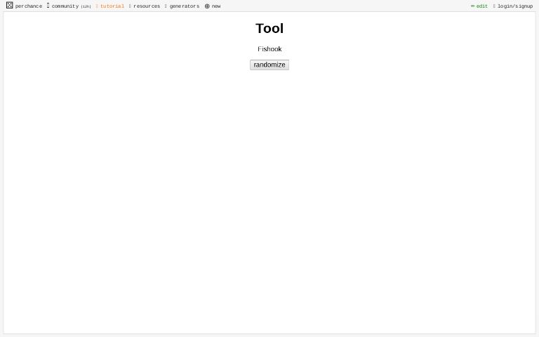 Tool ― Perchance Generator