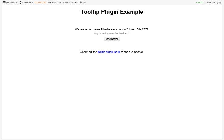 Tooltip Plugin Example