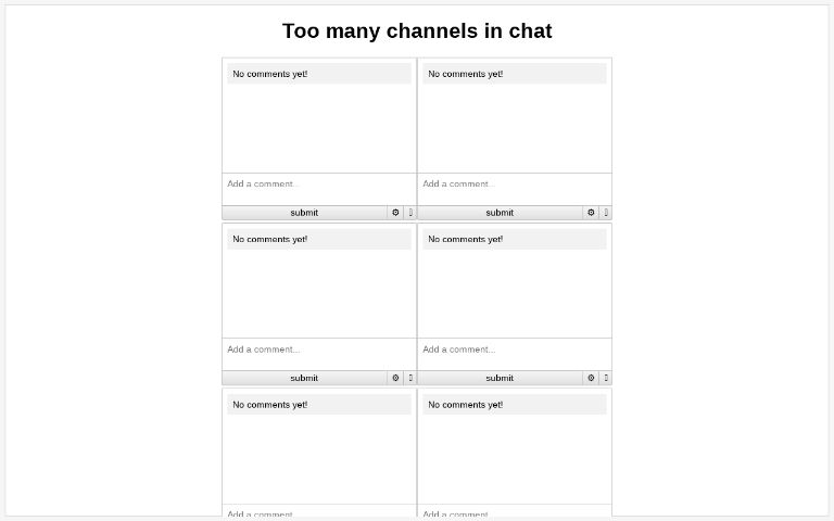 Too many channels in chat