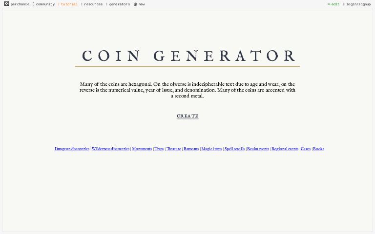 Coin generator
