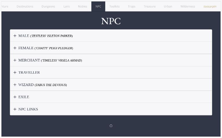 NPC ― Perchance Generator