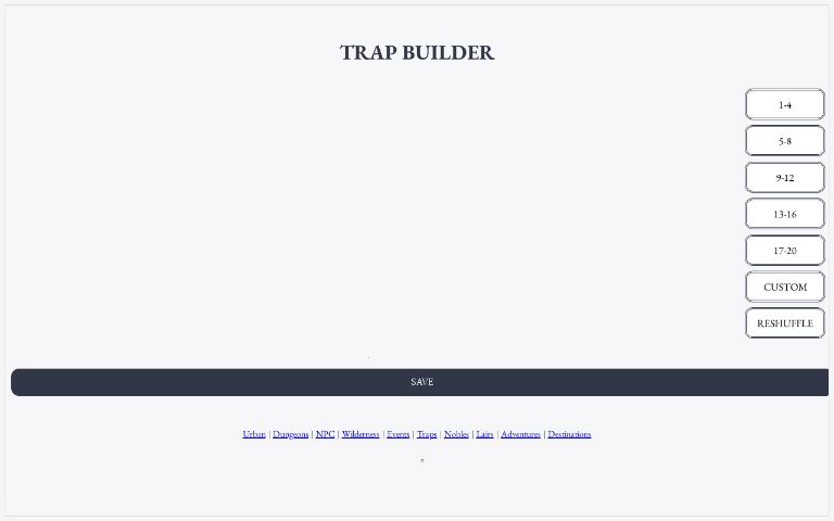 Trap builder ― Perchance Generator