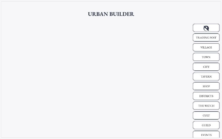 Urban builder ― Perchance Generator