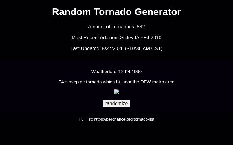 Random Tornado Generator