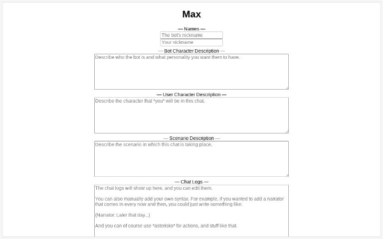 Max ― Perchance Generator