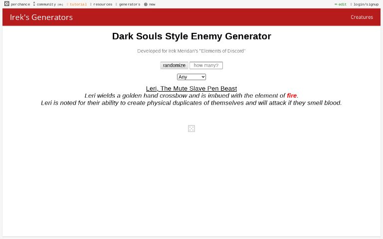 Dark Souls Style Enemy Generator
