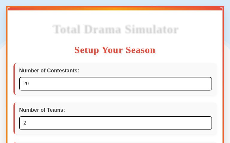 Total Drama Simulator ― Perchance Generator