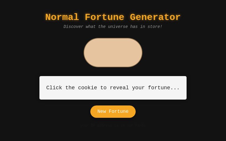 Normal Fortune Generator