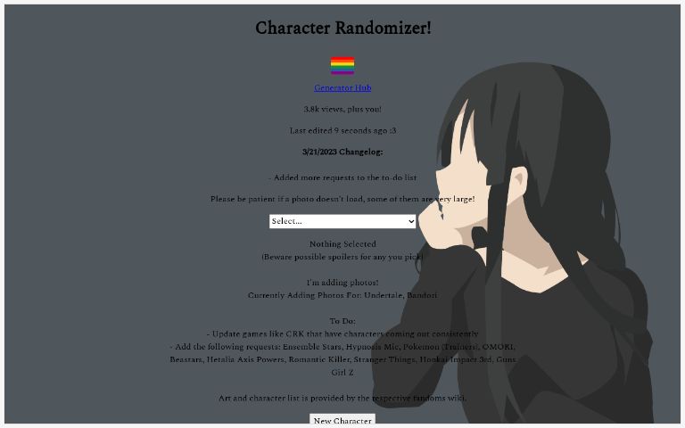 Character Randomizer! ― Perchance Generator