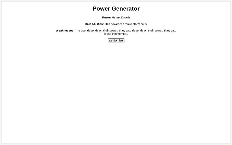 Power Generator