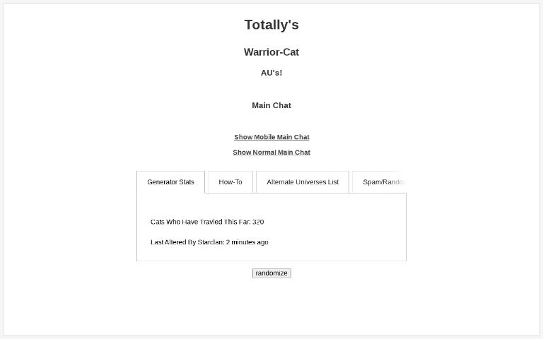Totally's ― Perchance Generator