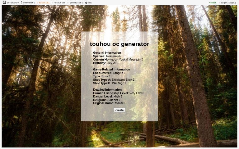 touhou oc generator