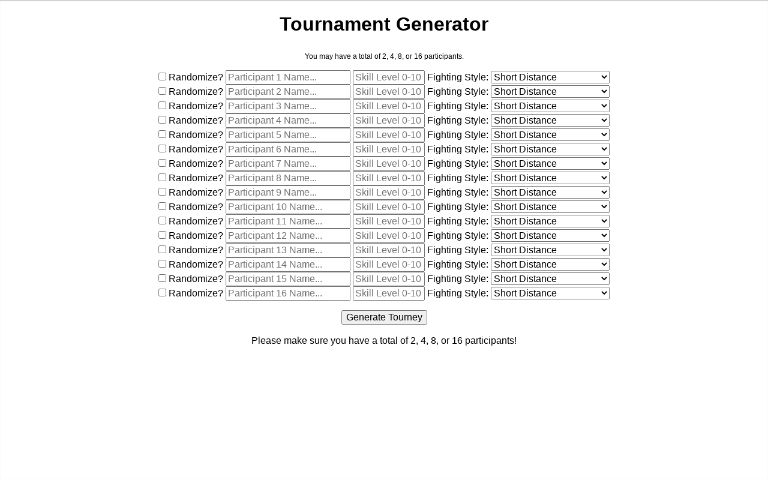 Tournament Generator