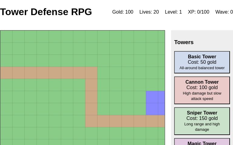 Tower Defense RPG ― Perchance Generator