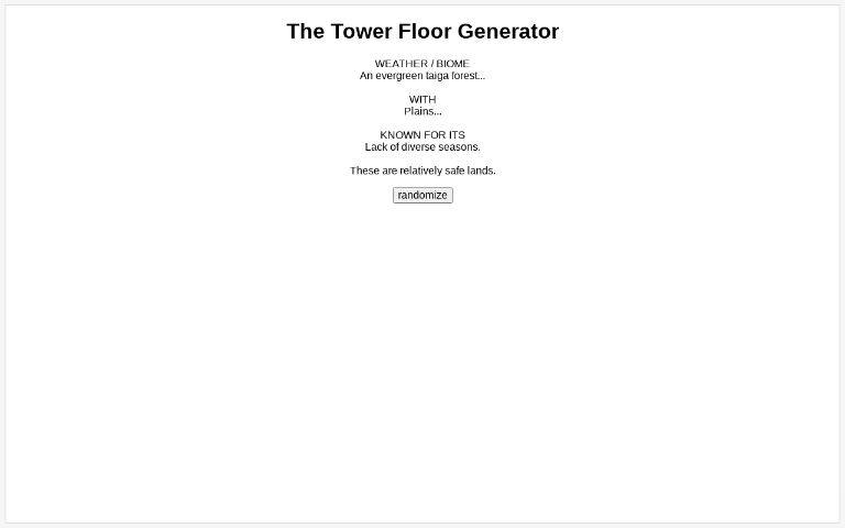 The Tower Floor Generator