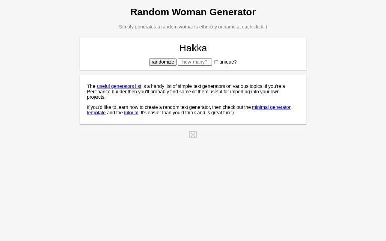 Random Woman Generator