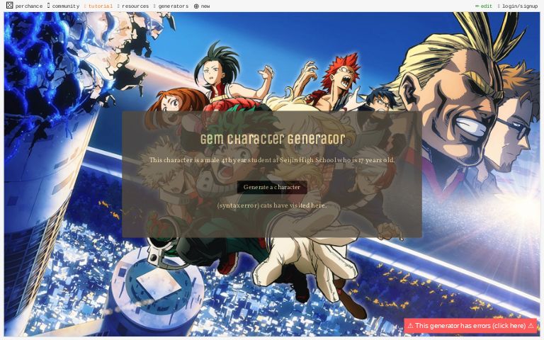 Gem Character Generator