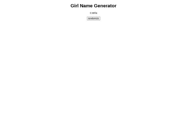 Girl Name Generator