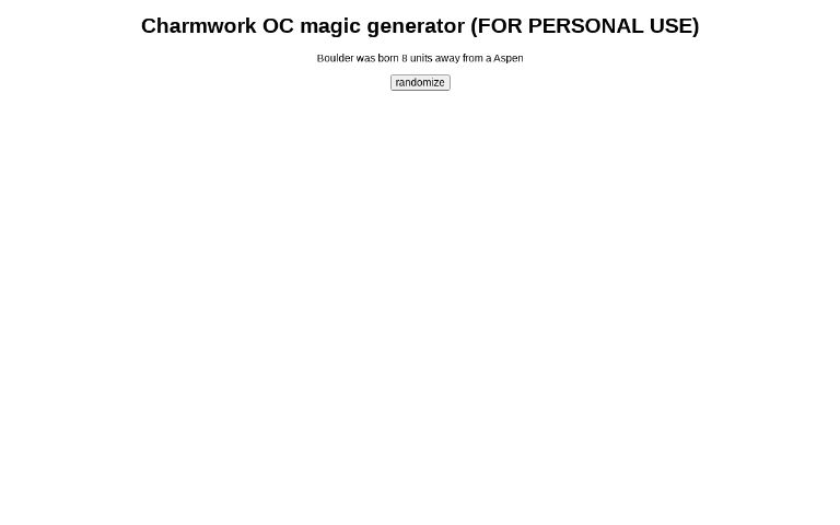 Charmwork OC magic generator (FOR PERSONAL USE)