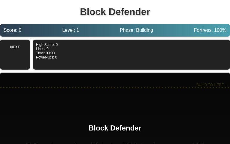Block Defender ― Perchance Generator