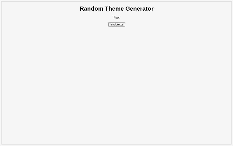 Random Theme Generator