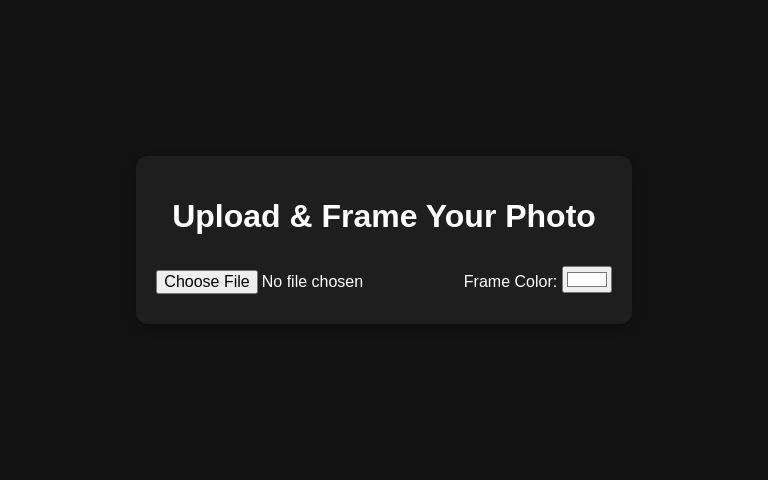 Upload & Frame Your Photo ― Perchance Generator