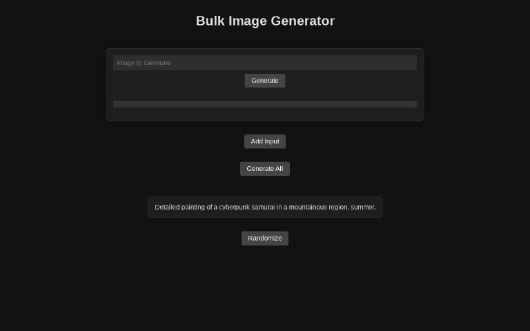 Bulk Image Generator