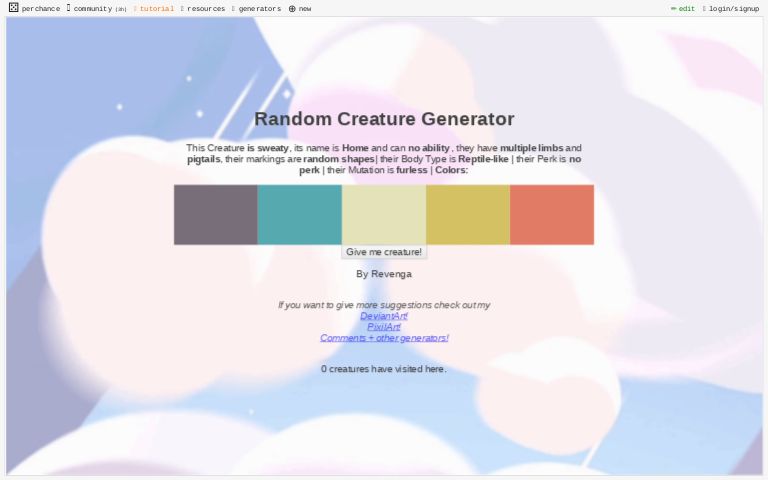 Random Creature Generator