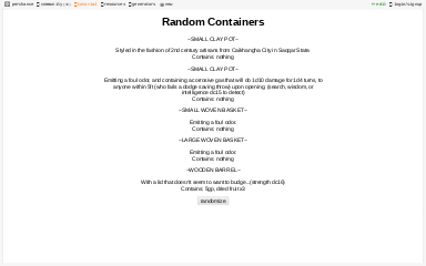 Random Containers ― Perchance Generator