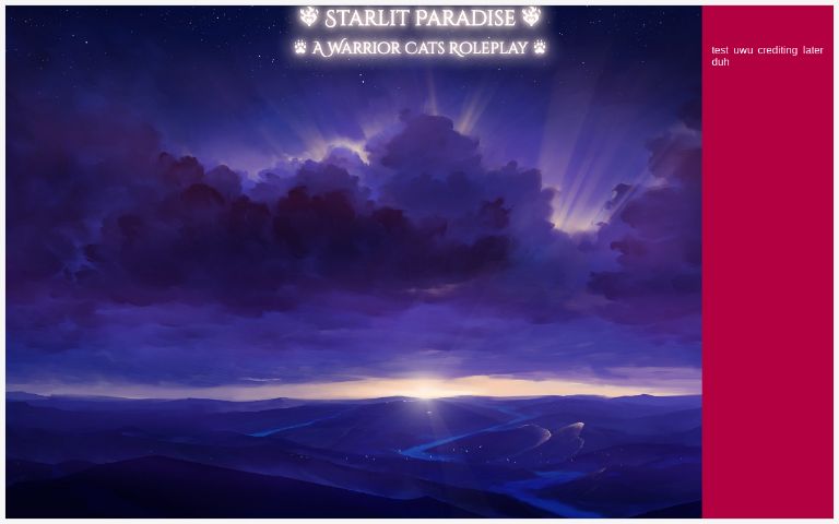 Starlit Paradise A Warrior Cats Roleplay